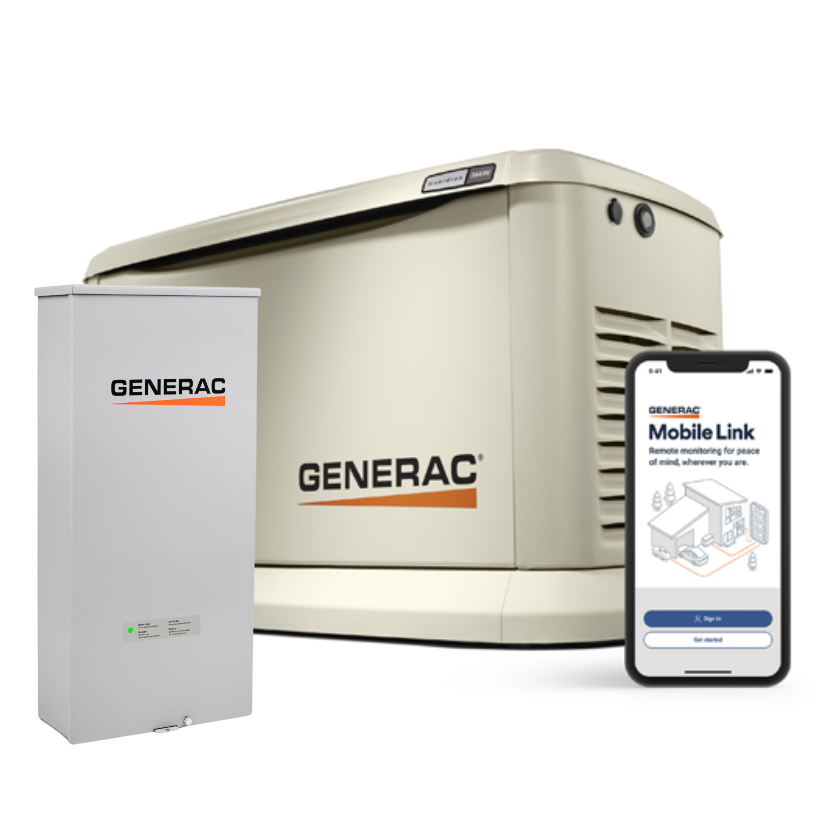 Generac Guardian 22kw Home Backup Generator With Free Mobile Link ...